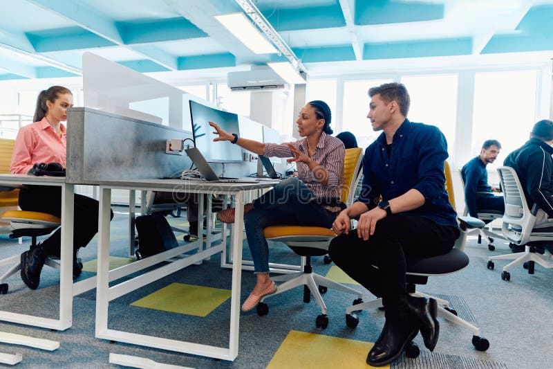 Collaborative Process of Multicultural Skilled Young Business Team ...