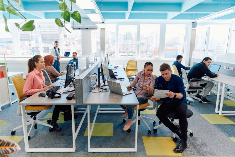 Collaborative Process of Multicultural Skilled Young Business Team ...