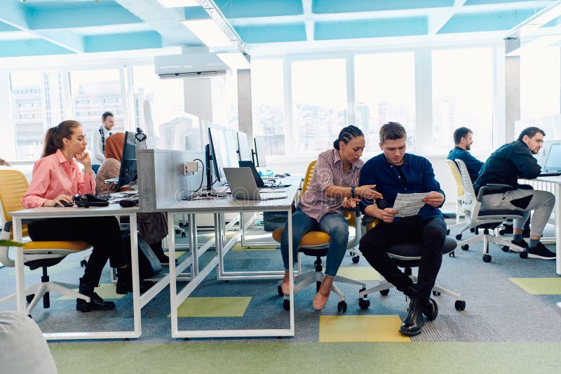 Collaborative Process of Multicultural Skilled Young Business Team ...