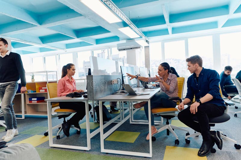 Collaborative Process of Multicultural Skilled Young Business Team ...