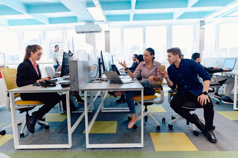 Collaborative Process of Multicultural Skilled Young Business Team ...