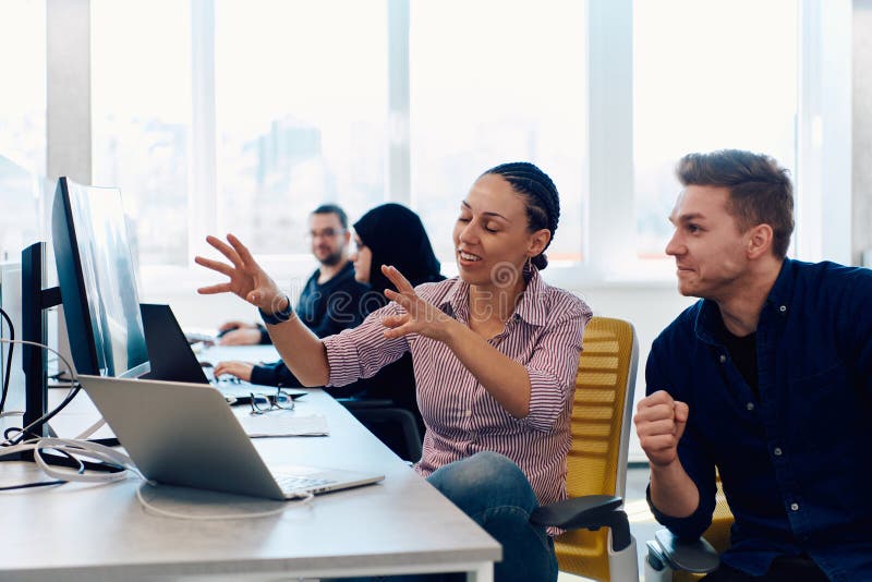 Collaborative Process of Multicultural Skilled Young Business Team ...