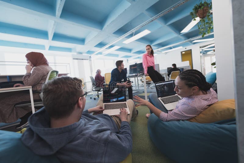 Collaborative Process of Multicultural Skilled Young Business Team ...