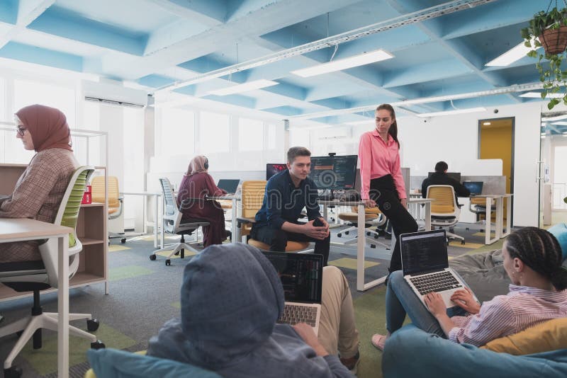 Collaborative Process of Multicultural Skilled Young Business Team ...