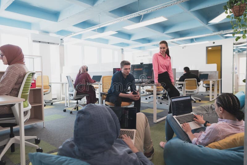 Collaborative Process of Multicultural Skilled Young Business Team ...