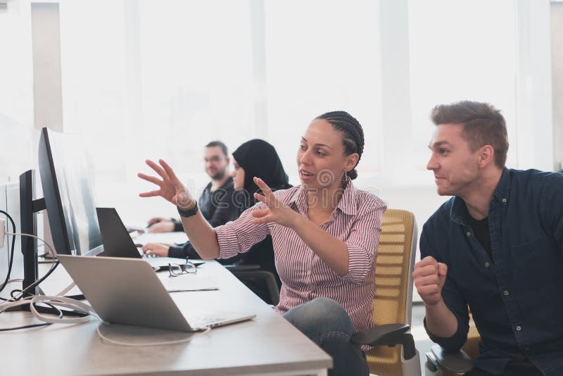 Collaborative Process of Multicultural Skilled Young Business Team ...