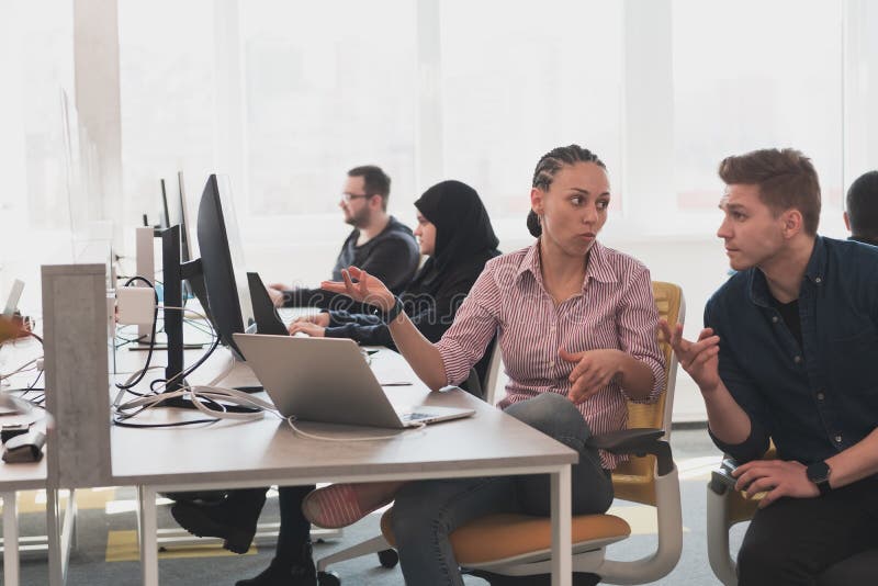 Collaborative Process of Multicultural Skilled Young Business Team ...