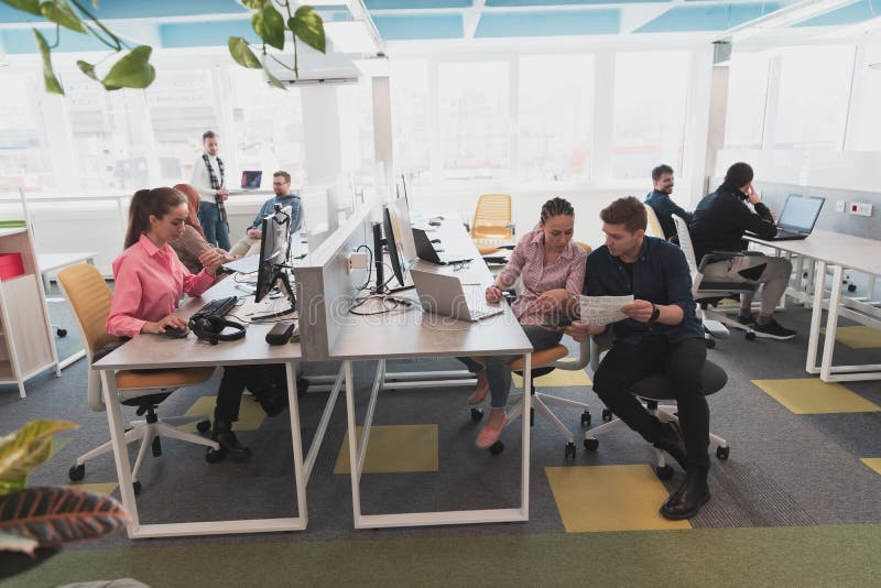 Collaborative Process of Multicultural Skilled Young Business Team ...