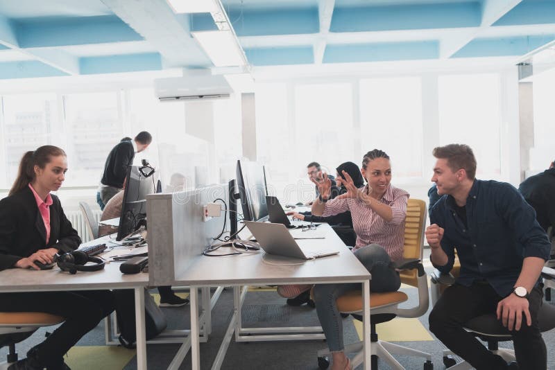 Collaborative Process of Multicultural Skilled Young Business Team ...