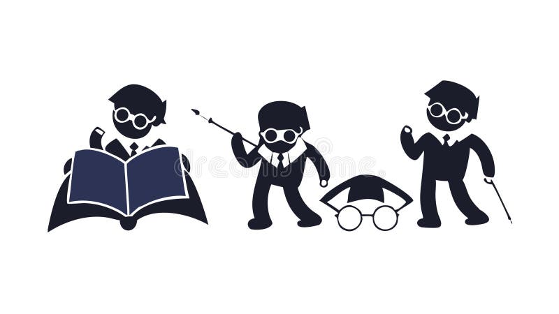 Collaborative Reading, Group Study and Education, Vector Design ...