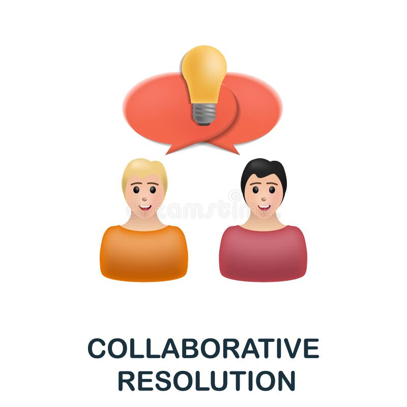 Collaborative Resolution Icon. 3d Illustration from Corporate ...