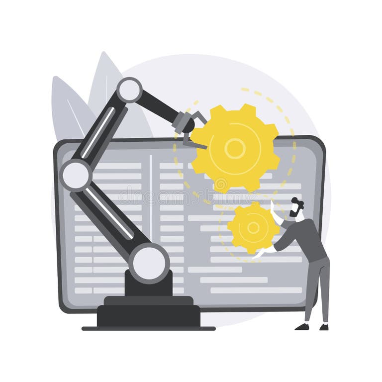 Collaborative Robotics Abstract Concept Vector Illustration. Stock ...