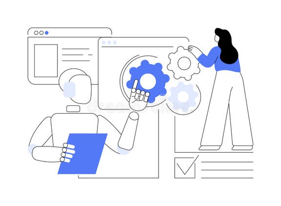 Collaborative Robotics Abstract Concept Vector Illustration. Stock ...