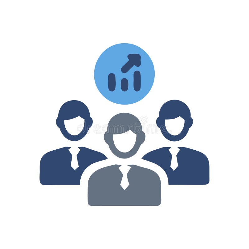 Collaborative Sales Team Icon for Success Stock Photo - Illustration of ...