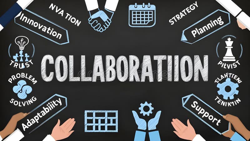Collaborative Success: a Visual Guide To Teamwork Stock Illustration ...