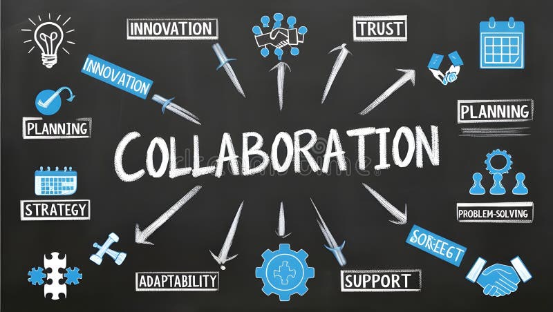 Collaborative Success: a Visual Guide To Teamwork Stock Illustration ...