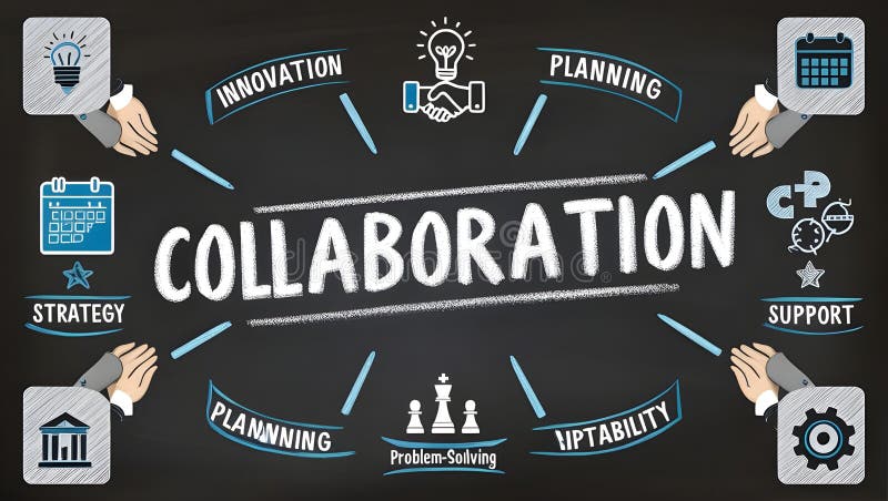 Collaborative Success: a Visual Guide To Teamwork Stock Illustration ...