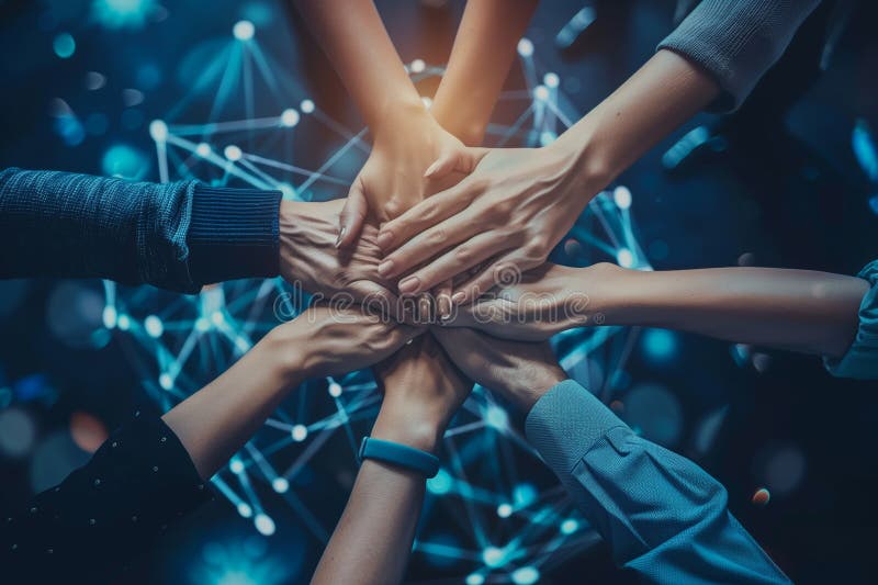Collaborative Team Building Efforts Showcasing Diverse Hands Uniting in ...