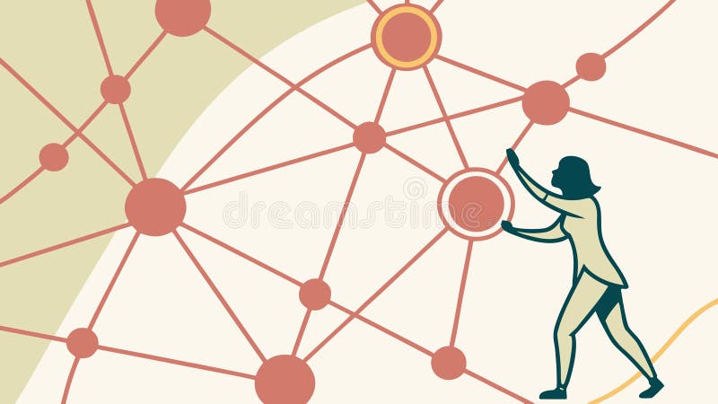 Collaborative Team Connecting Network Dots, Digital Interconnection ...