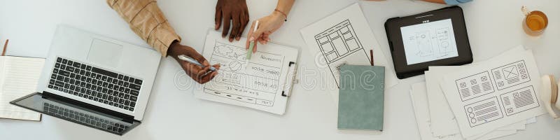 Collaborative Team Discussing Design Plans Stock Image - Image of ...