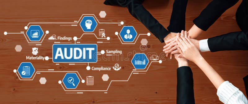 Collaborative Team Effort in Audit Process with Hands Joined Together ...
