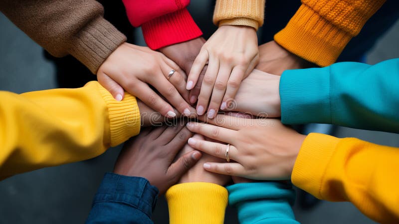 Collaborative Teamwork Concept with United Hands Working Together in ...