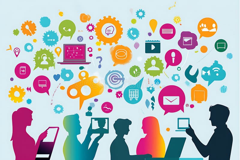 Collaborative Teamwork in a Modern Digital Environment Stock ...