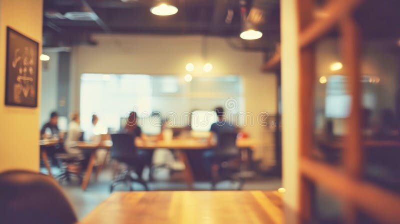 Collaborative Teamwork in a Modern Office with a Blurred Background ...