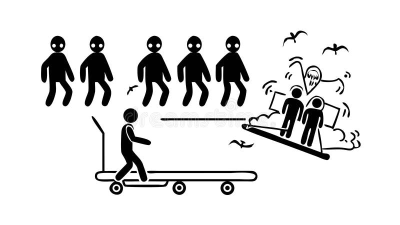 Collaborative Teamwork Moving a Platform, Collective Progress, Vector Design Generative AI Stock ...