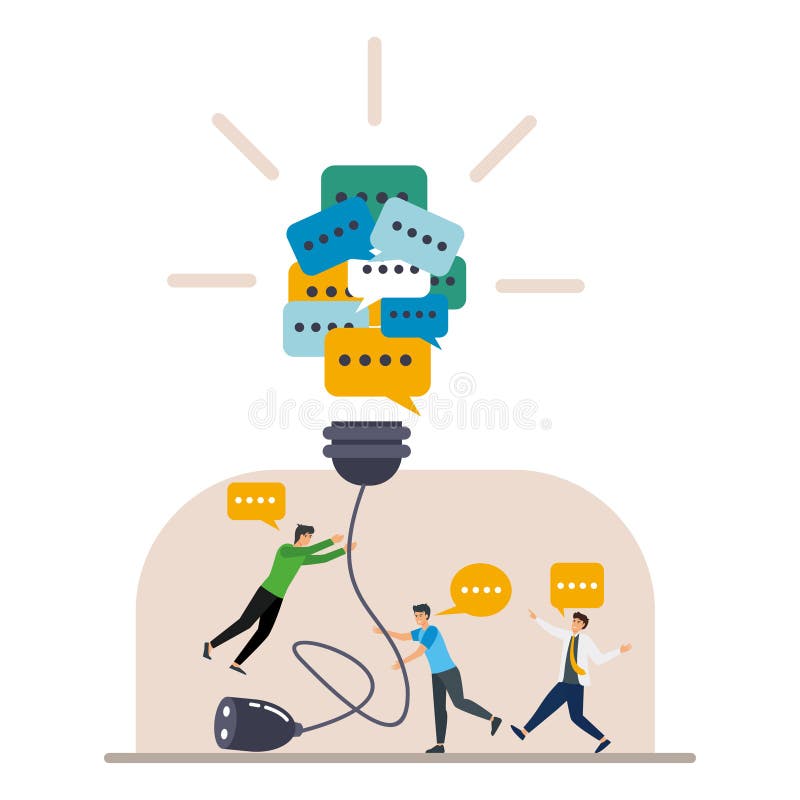 Collaborative Teamwork Represented by People Plugging in a Creative ...