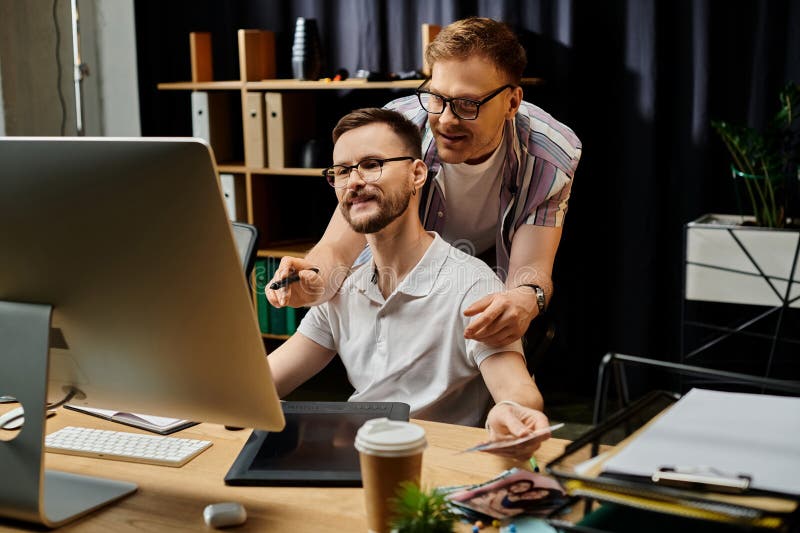 Collaborative Tech Exploration Stock Photo - Image of business, digital ...