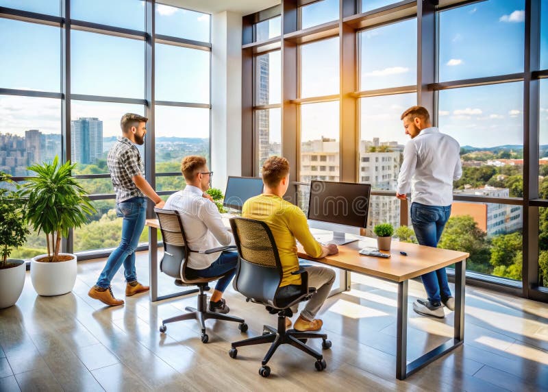 Collaborative Website Development Programmers Brainstorming Design ...