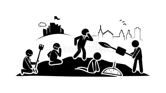 Collaborative Workers Moving Objects. Teamwork Silhouette, Vector Design Generative AI Stock ...