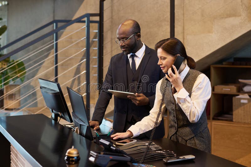 Collaborative Working in Modern Office Space Stock Photo - Image of ...