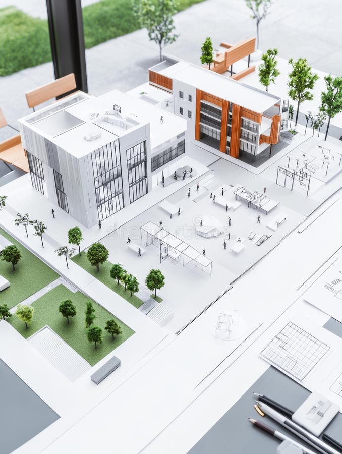 Collaborative Workspace Architectural Models Modern Architecture Urban ...