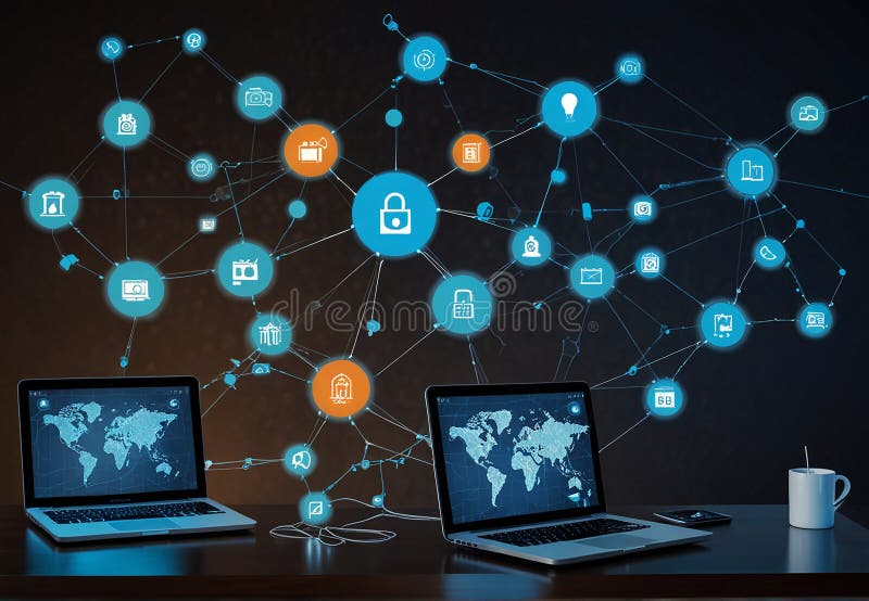 Digital Screens Showing Real-time Cloud Computing Analytics and Metrics, DevOps Stock ...