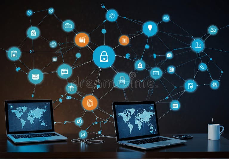 Digital Screens Showing Real-time Cloud Computing Analytics and Metrics, DevOps Stock ...