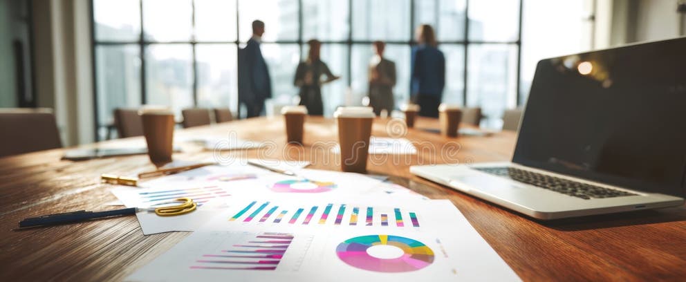 The Collaborative Workspace Featuring Graphs and Charts on a Conference ...