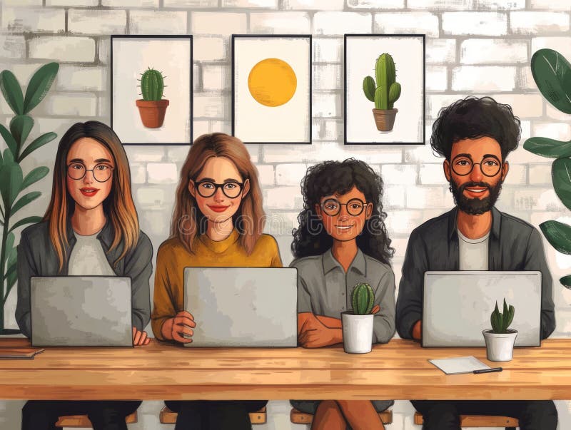 Collaborative Workspace Stock Illustrations – 1,375 Collaborative ...