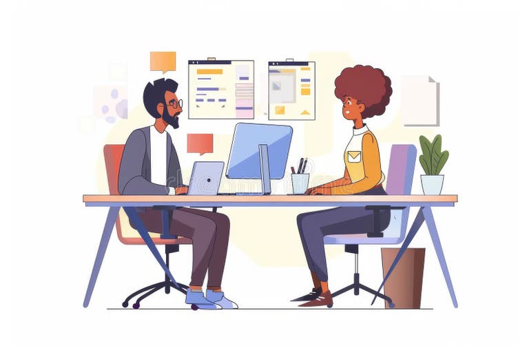 Shared Workstation Stock Illustrations – 452 Shared Workstation Stock ...