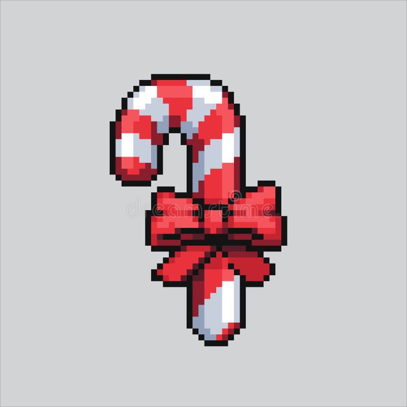 Pixel Art Christmas Candy Vector Illustration for Game Design Stock ...