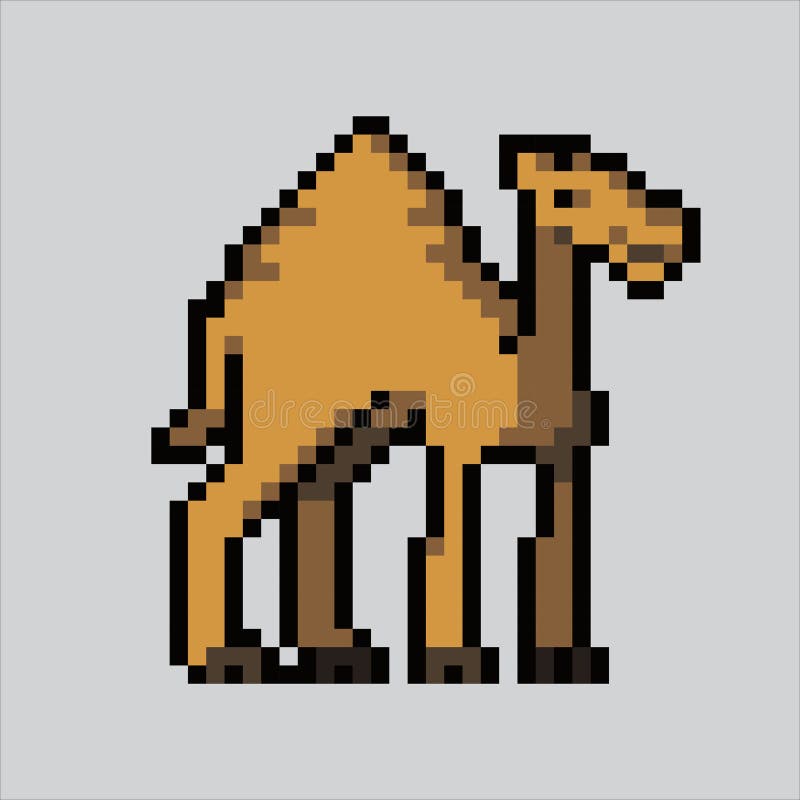 Pixel Art Camel Illustration Vector for Game Design Stock Vector ...