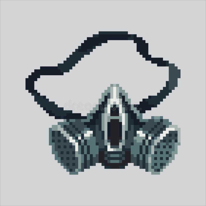 Pixel Art Protective Safety Respiratory Mask Icon Stock Vector ...