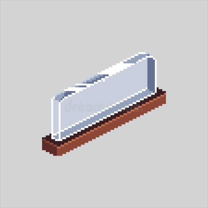 Pixel Art Receptionist Name Tag Sign Icon Illustration Vector for Game ...