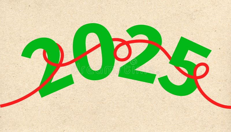 Collage 2025 new year stock illustration. Illustration of future ...