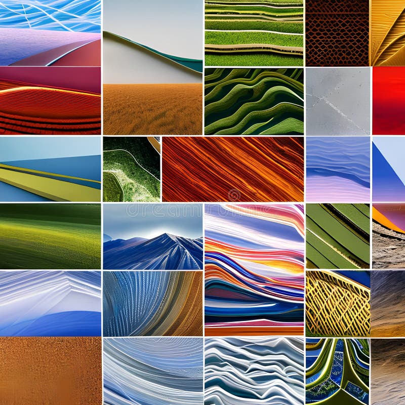 A Collage of Abstract Shapes, Textures, and Layers, Resulting in a ...