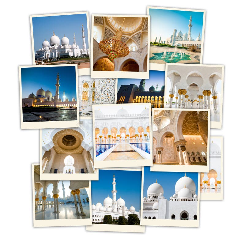 Collage Abu Dhabi stock image. Image of dhabi, mosque - 52520597