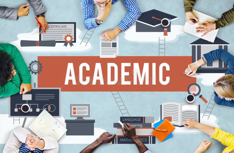 Collage Academic Education Institution Concept Stock Illustration ...