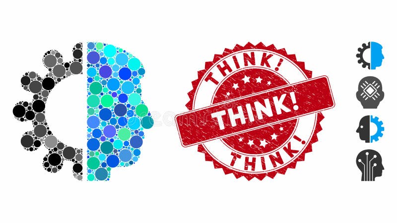 Think big seal. stamp stock vector. Illustration of grunge - 120983150