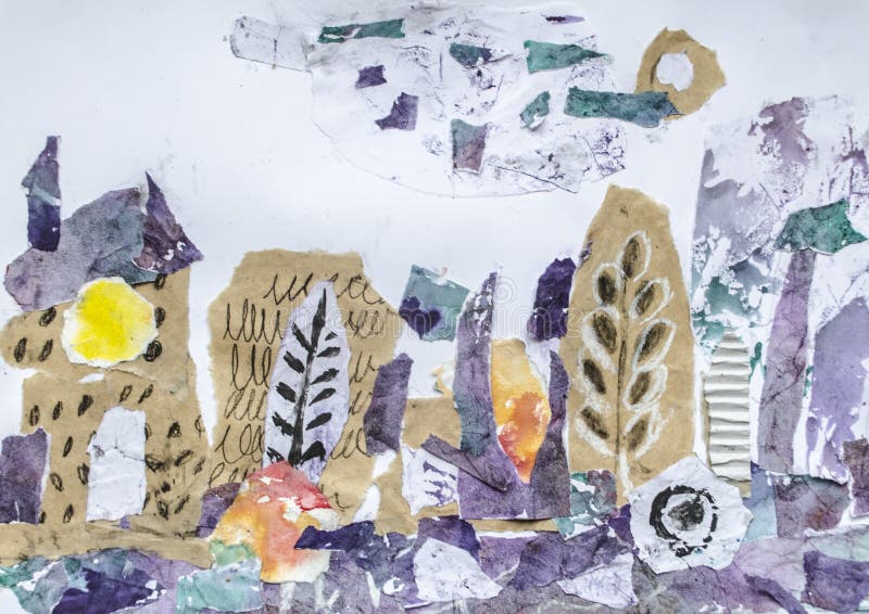 The Collage is an Application from a Picturesque Paper Stock Image ...